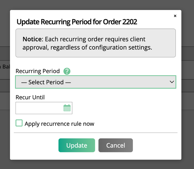 Cloning, Reordering, and Recurring Orders