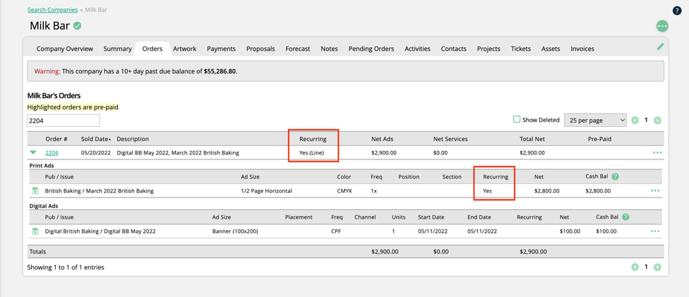 Cloning, Reordering, and Recurring Orders