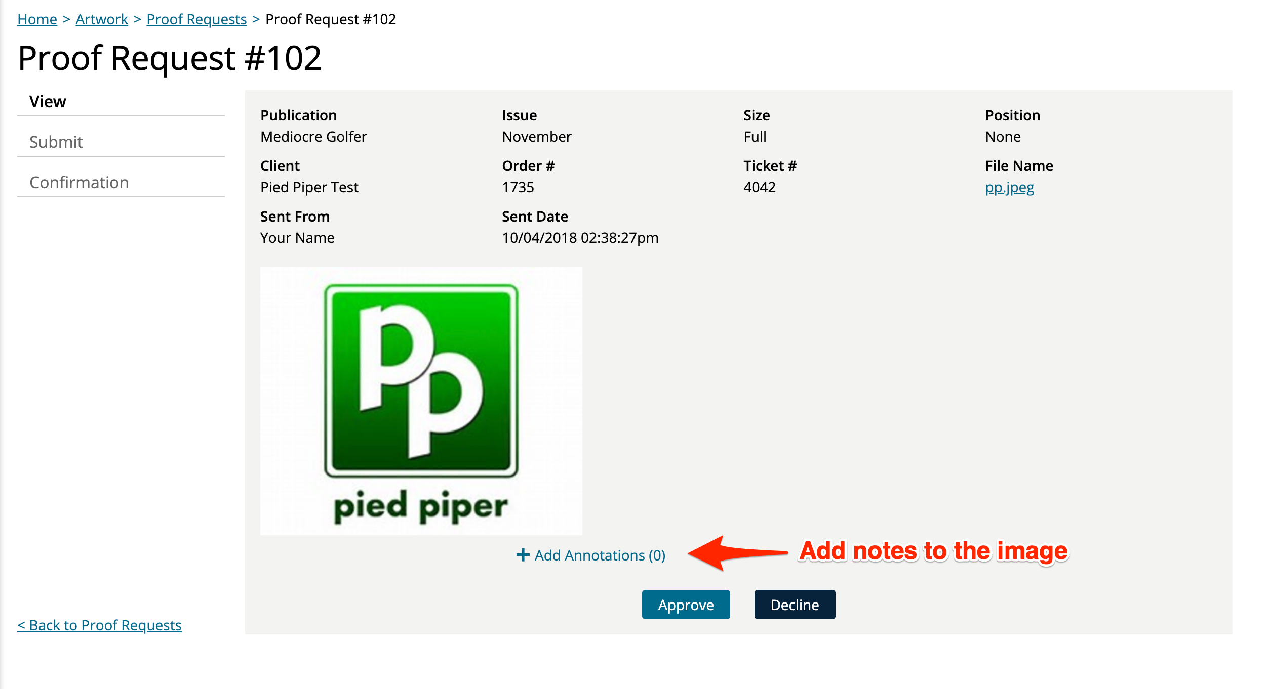 Sending and Managing Proof Requests from all Tickets Types