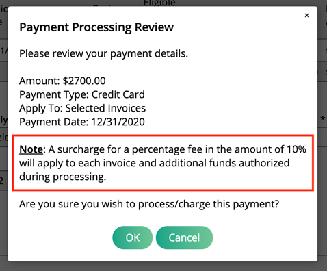 Adding a Surcharge for Credit Card Payments
