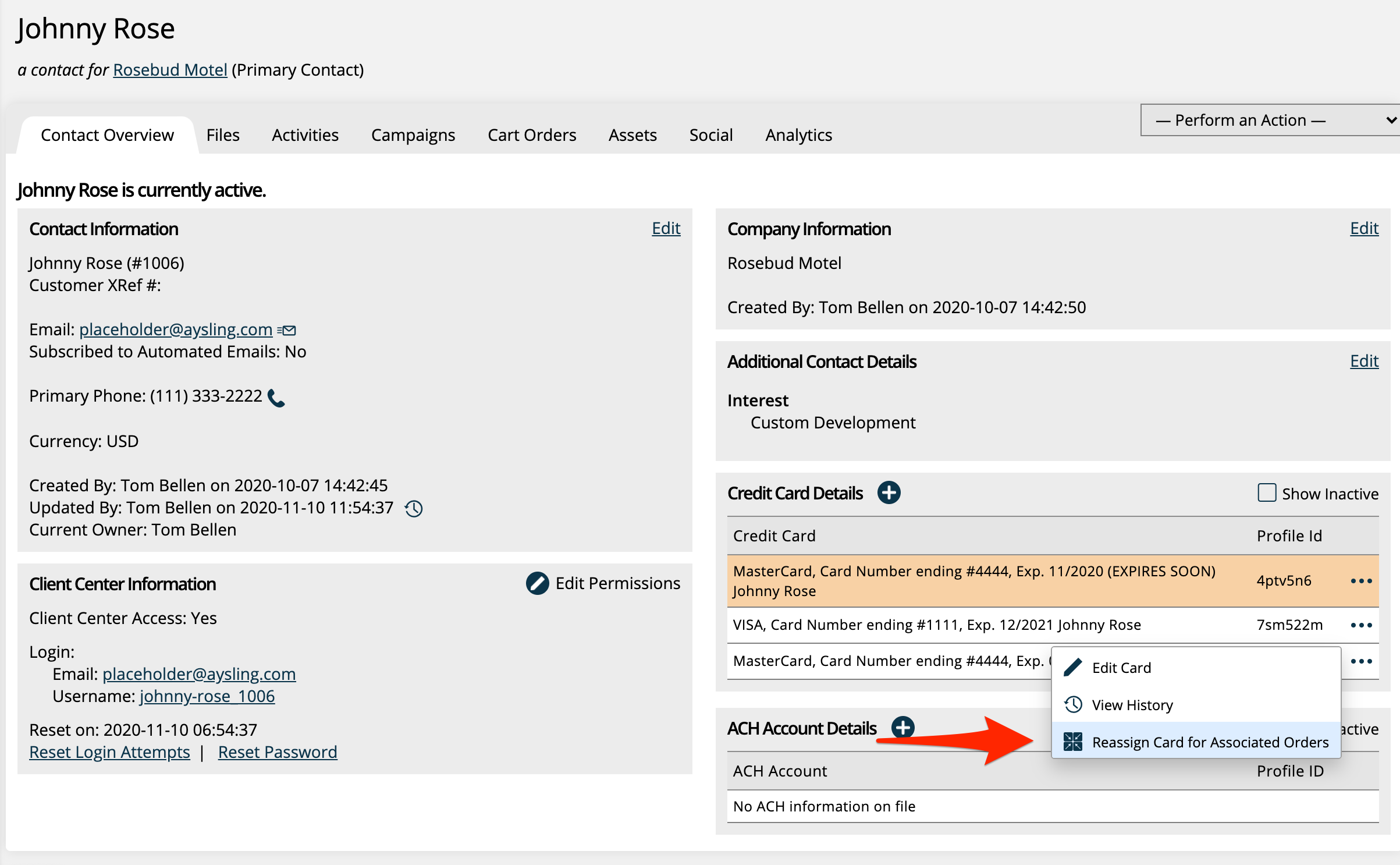 Credit Card Expiration Notifications