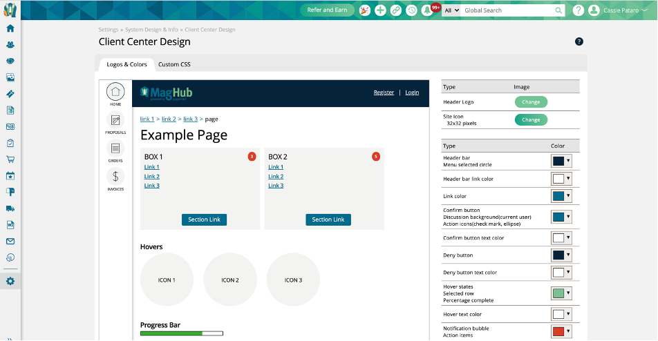 Custom Portal Design
