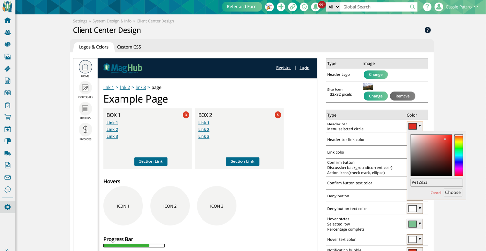 Custom Portal Design