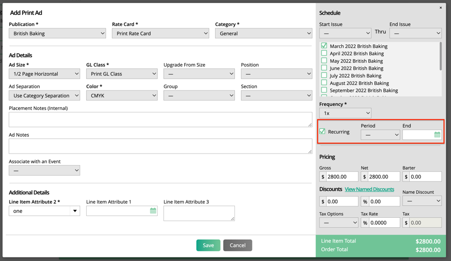 Cloning, Reordering, and Recurring Orders