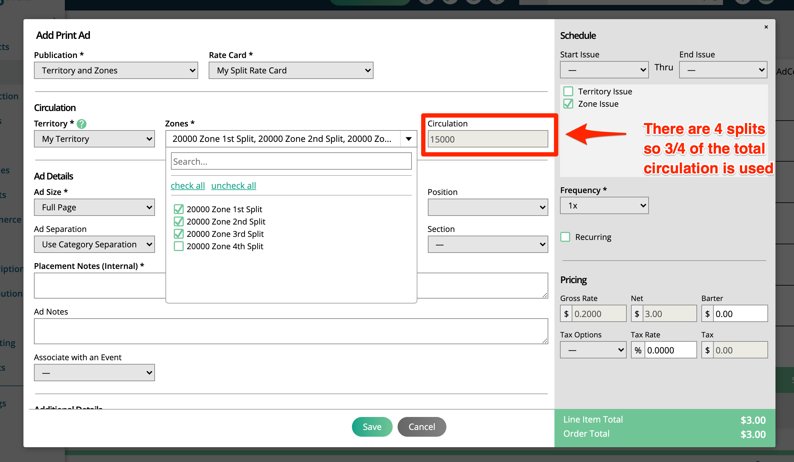 Adding an Item with Circulation Based Pricing