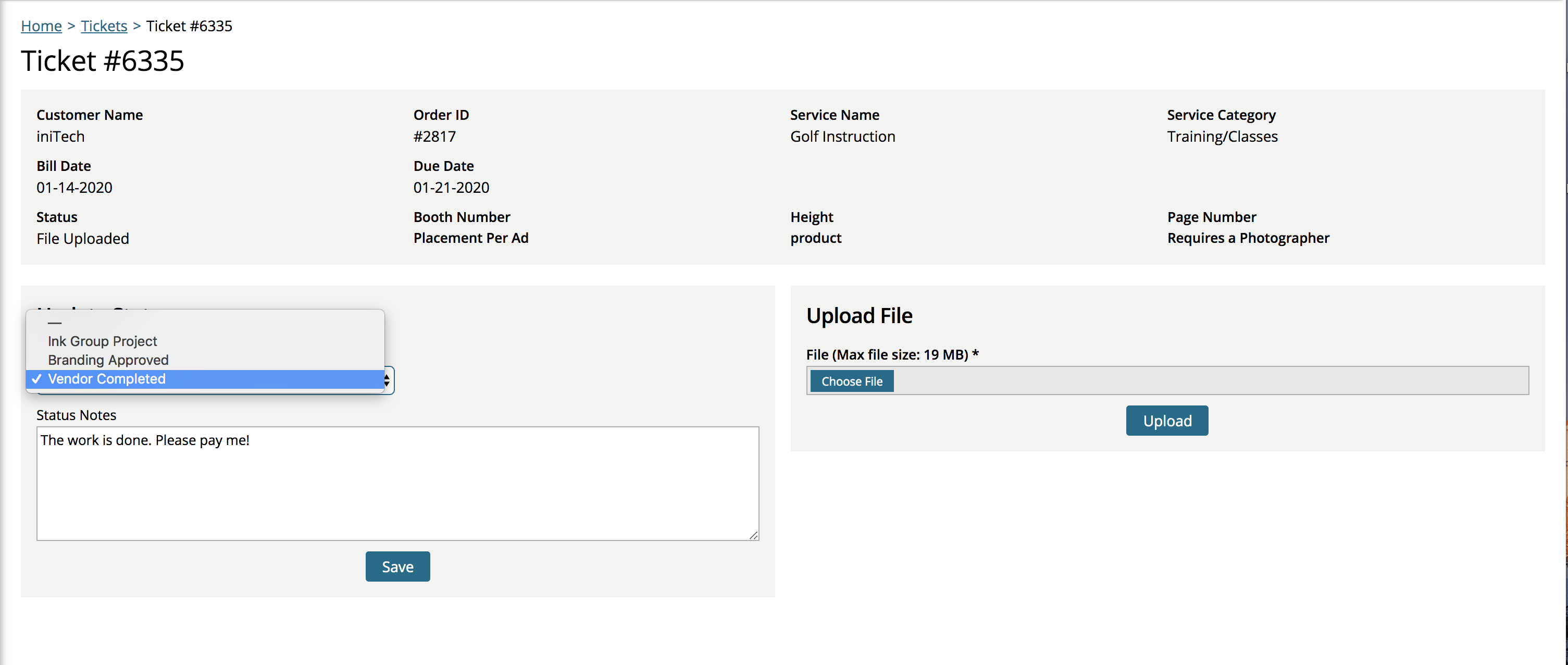Assign a Service Ticket to your Vendor