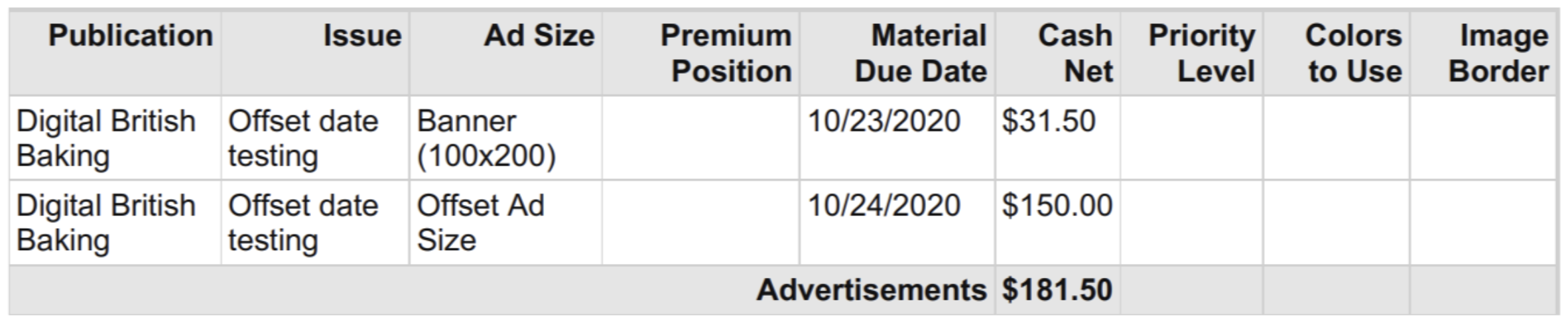 Using a Digital Offset Date Instead of a Material Due Date