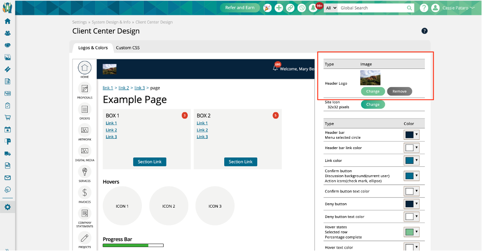 Custom Portal Design