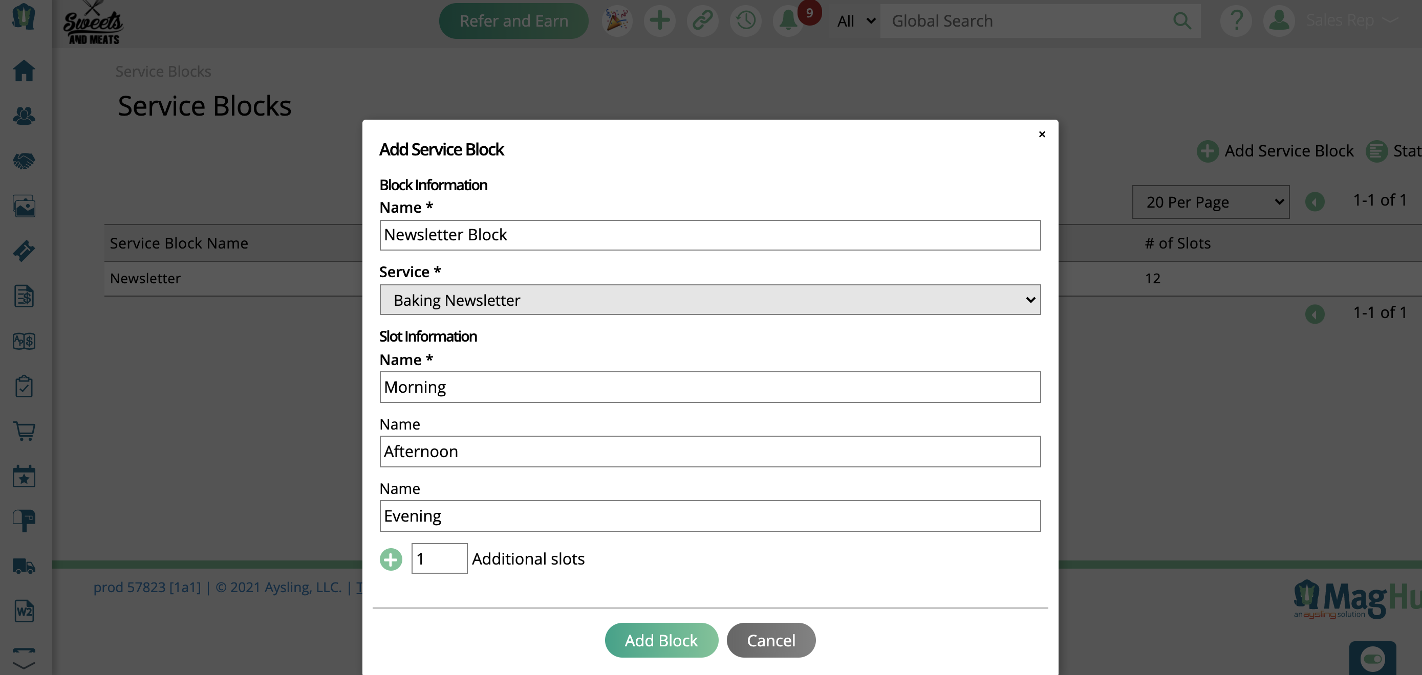 Setting Up your System for Service Scheduling