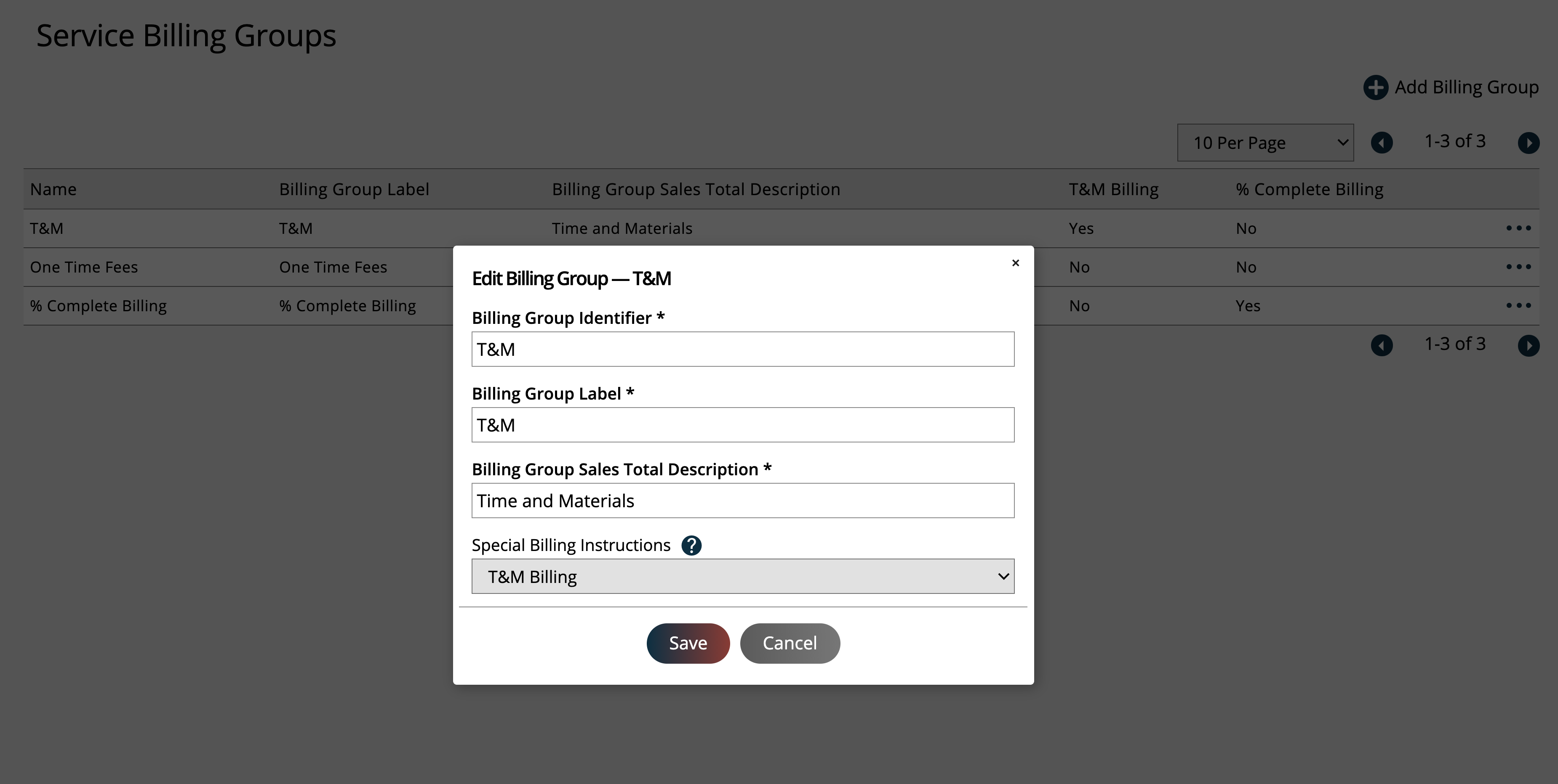 How to set up Time and Materials billing items
