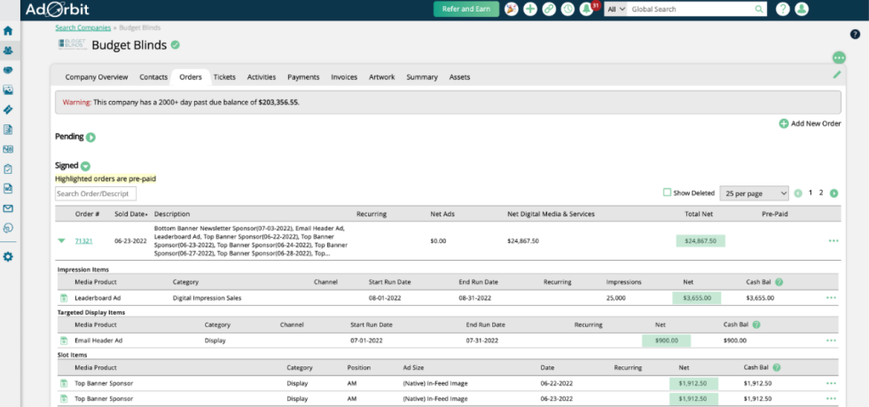 Order Management | Ad Orbit